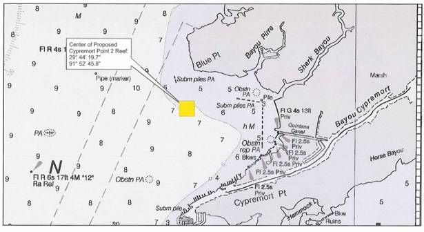 CCA Louisiana To Create Vermilion Bay Reef