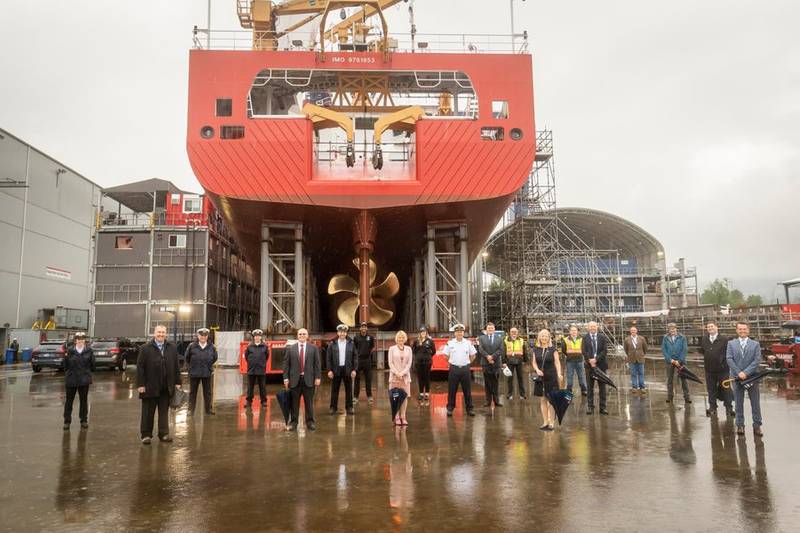 Video: Seaspan Shipyards Launches CCGS John Cabot