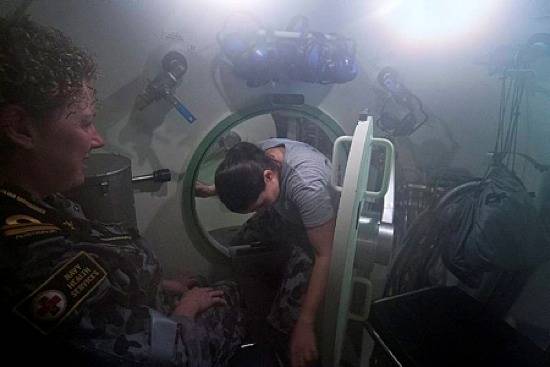 Australia Navy Stage Submarine Escape Exercise